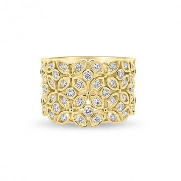 Jack Kelége Presents Wide Yellow Gold Diamond Band | the Centurion ...